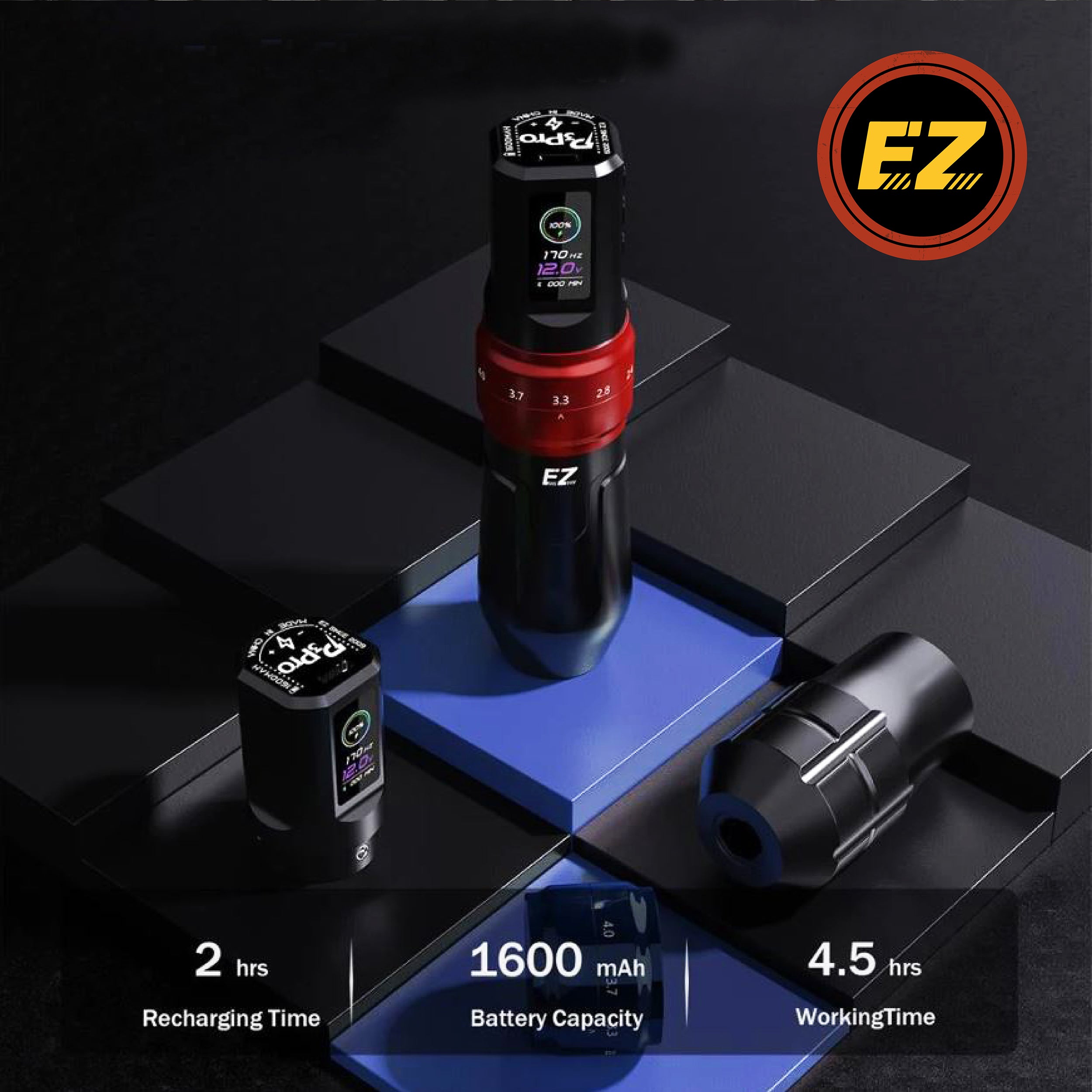 EZ P3 Pro Pen Machine DOBLE BATERÍA – Eztattoosupply